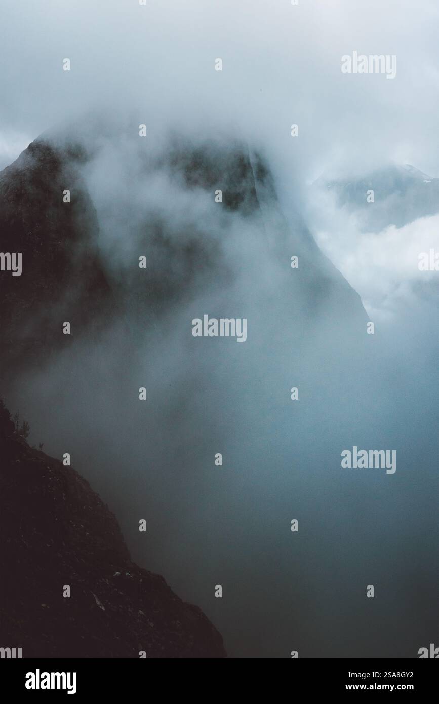 Dramatic landscape foggy mountains hi-res stock photography and images ...