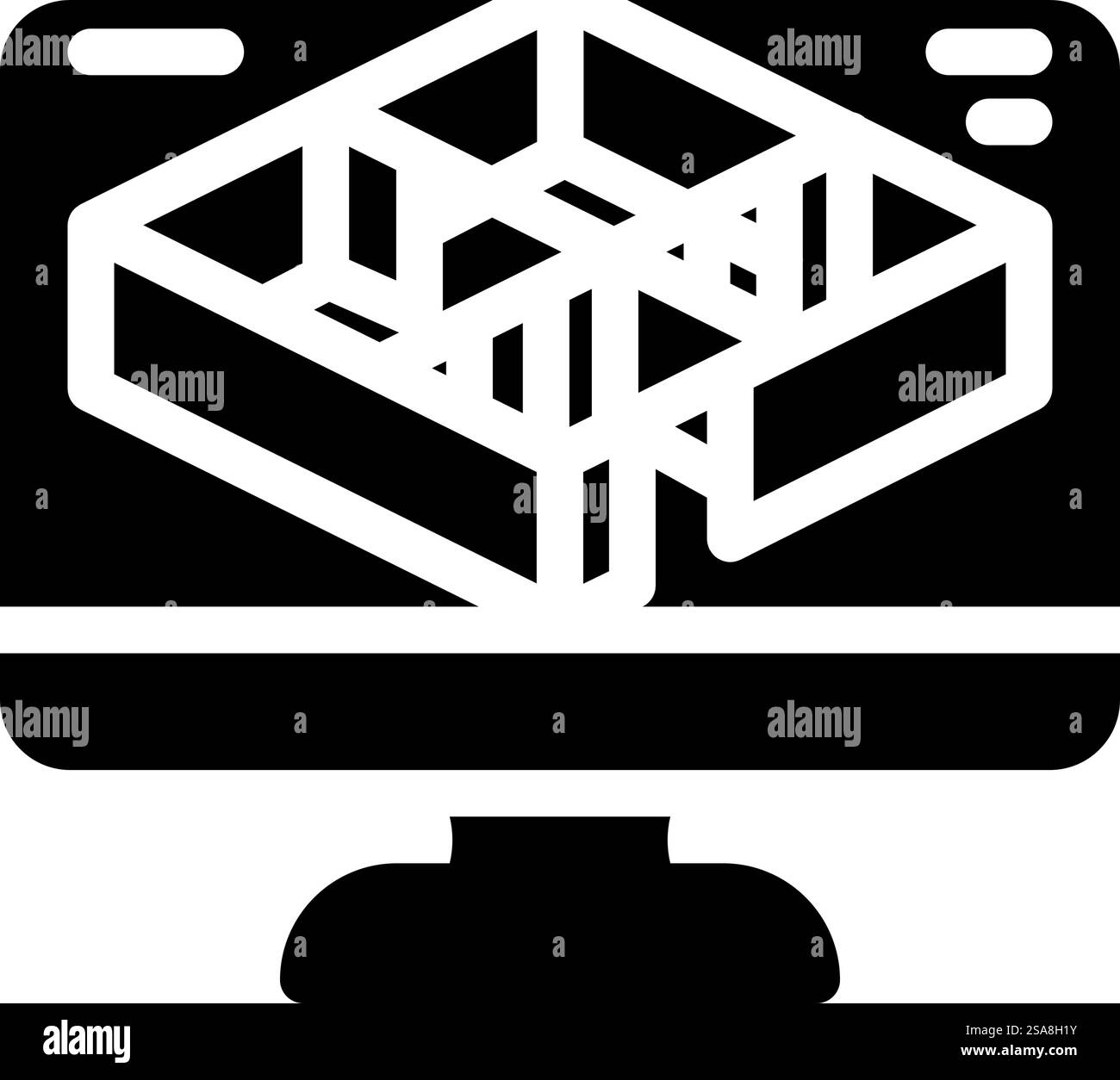 3d modeling architectural drafter glyph icon vector. 3d modeling architectural drafter sign ...