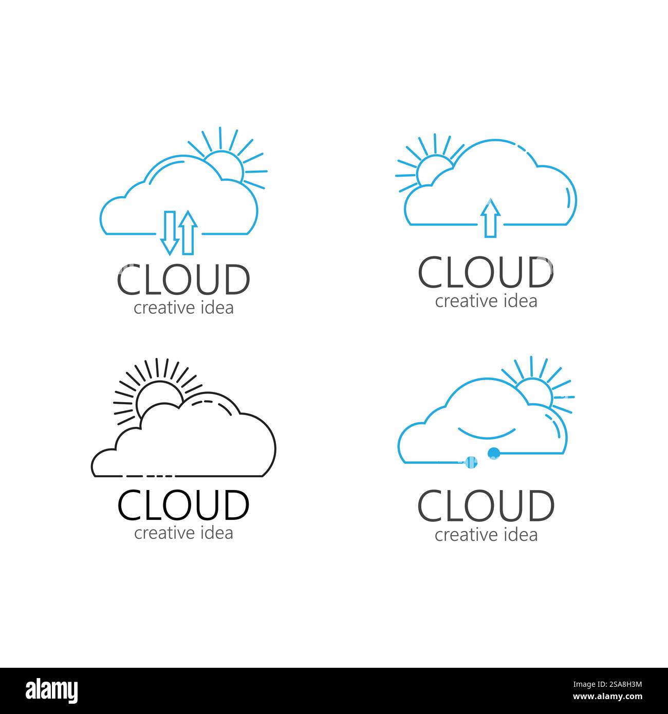 Cloud logo vector template symbol deesign Stock Vector Image & Art - Alamy