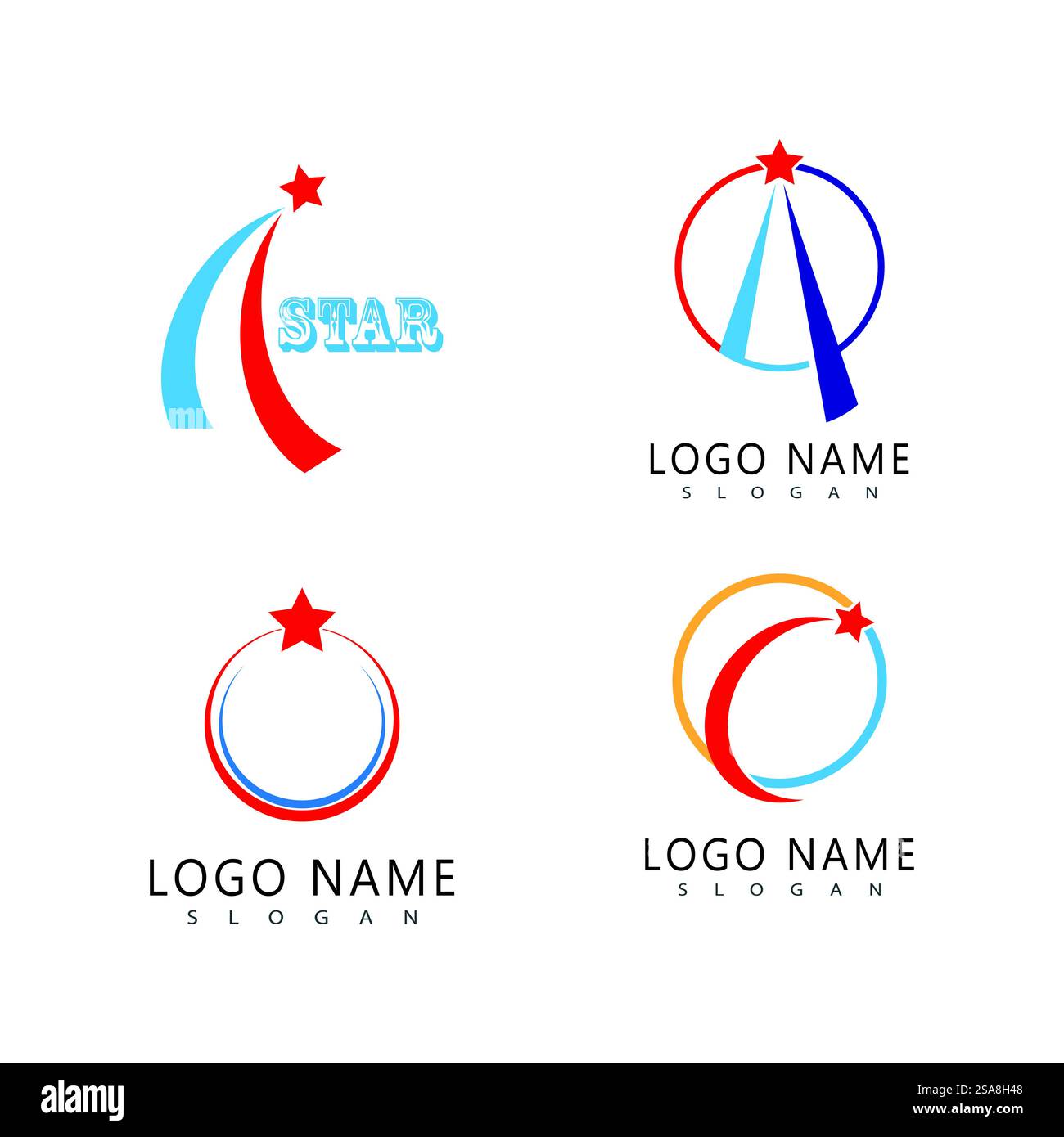 Star logo vector hi-res stock photography and images - Alamy