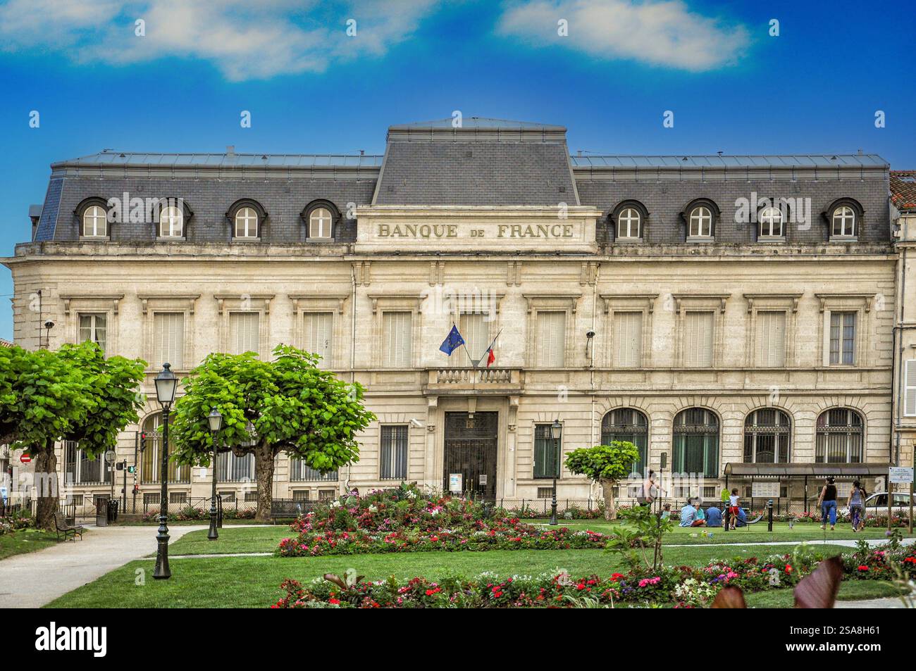 Majestic Facade of the Bank of France in Angoulême Stock Photo - Alamy