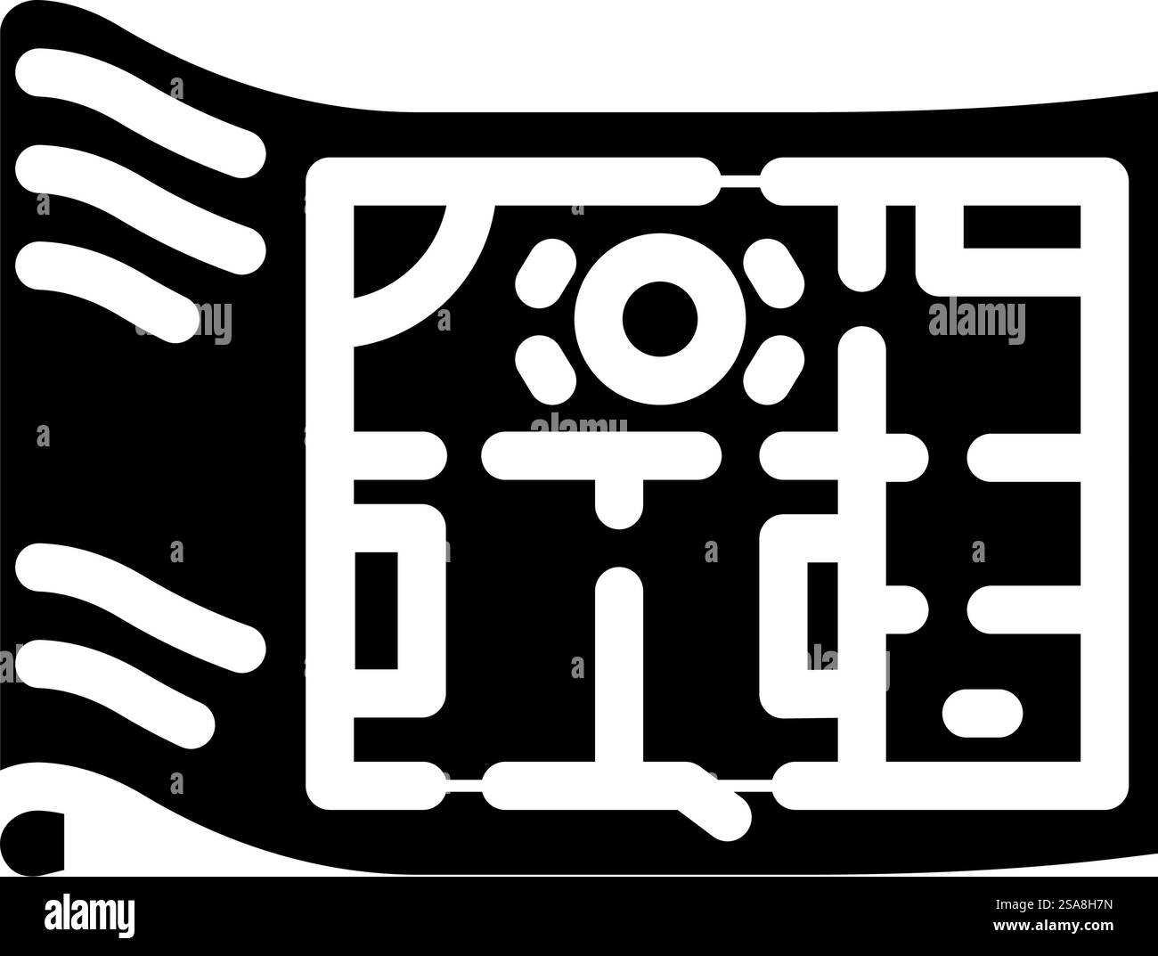 blueprint creation architectural drafter glyph icon vector. blueprint ...