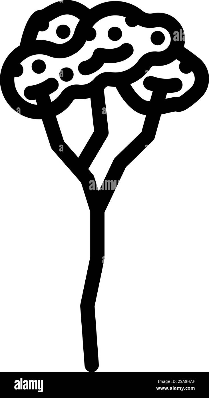 rubber tree jungle amazon line icon vector. rubber tree jungle amazon ...