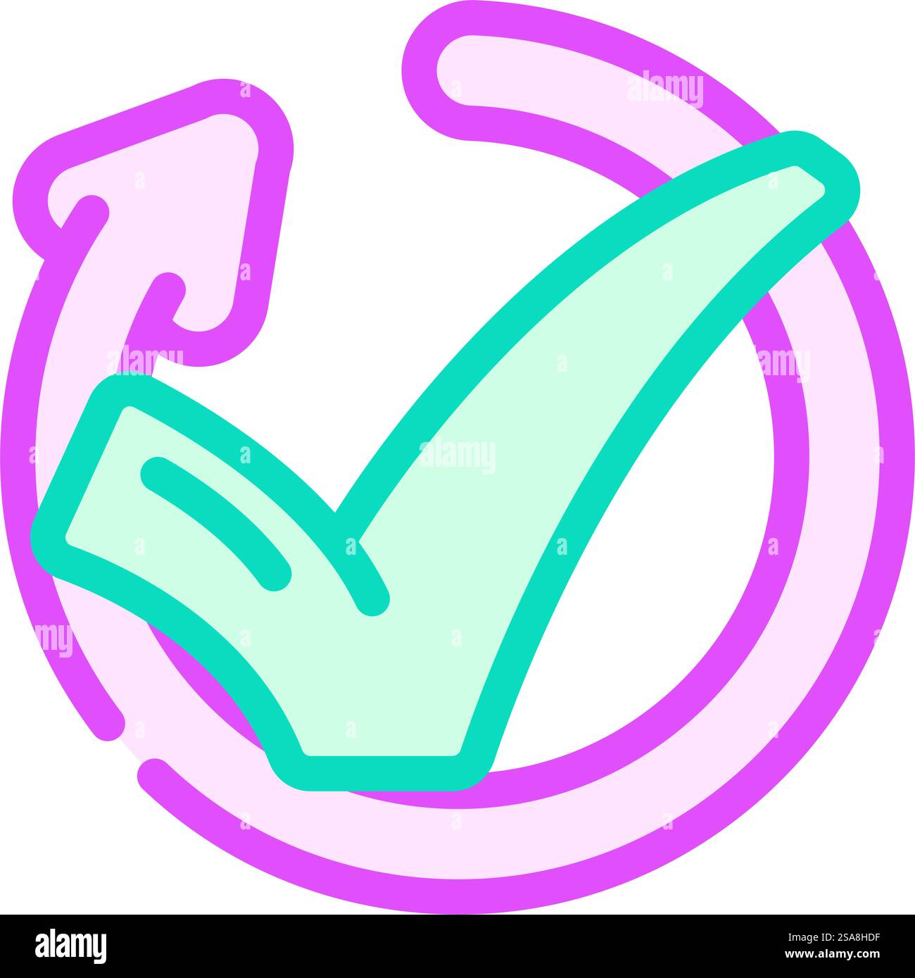 successful update mark color icon vector. successful update mark sign ...