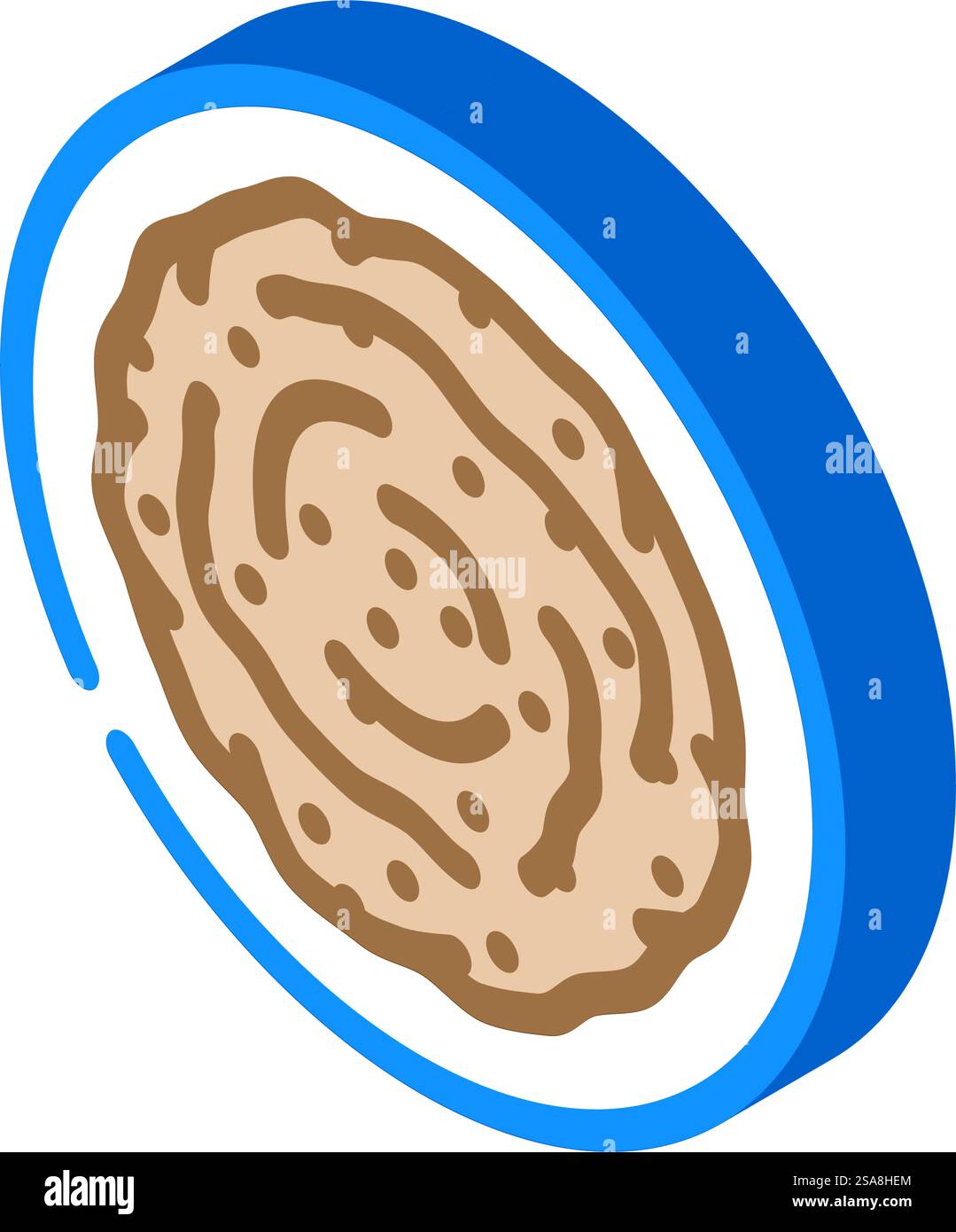 refried beans mexican cuisine isometric icon vector. refried beans ...