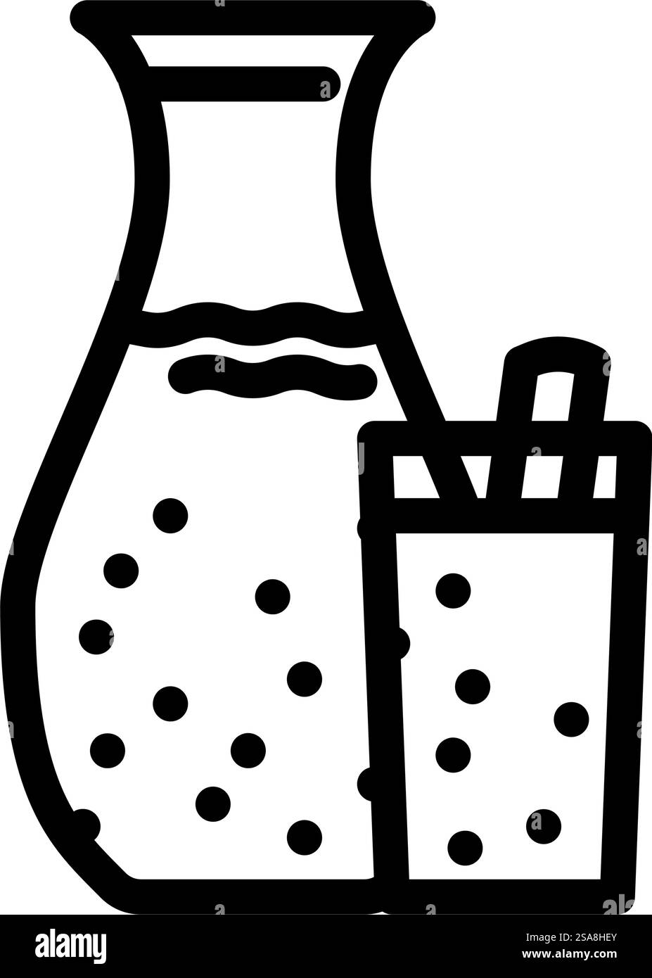 horchata mexican cuisine line icon vector. horchata mexican cuisine ...