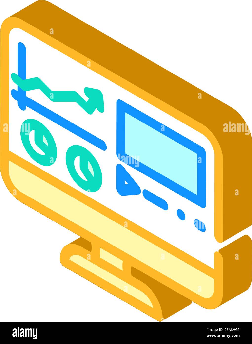 roi tracking social media isometric icon vector. roi tracking social ...