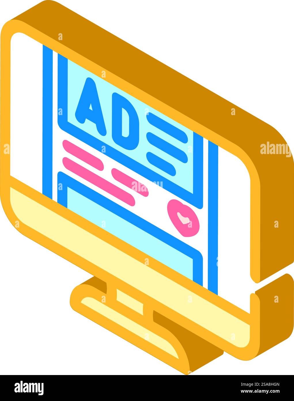 social media ads isometric icon vector. social media ads sign. isolated ...