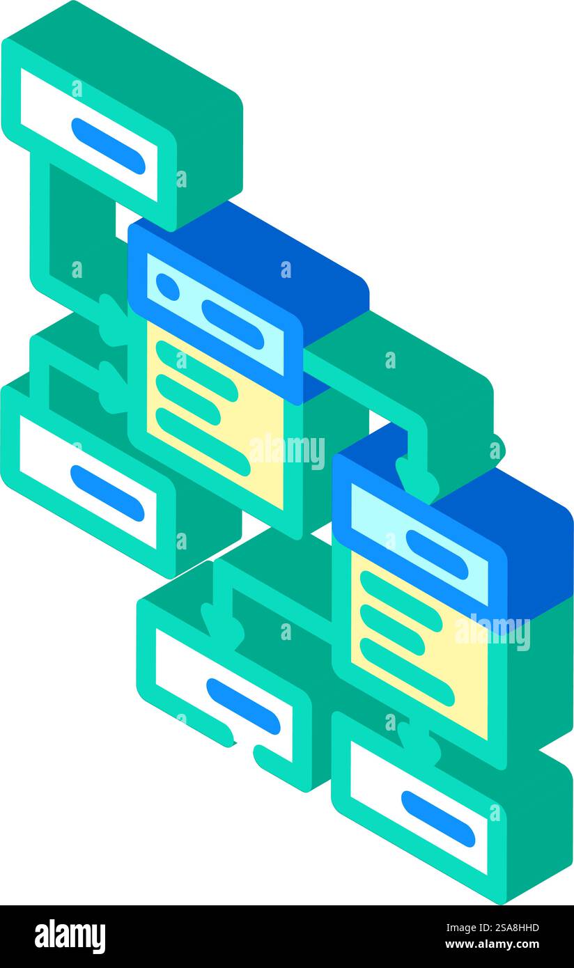 database design isometric icon vector. database design sign. isolated ...