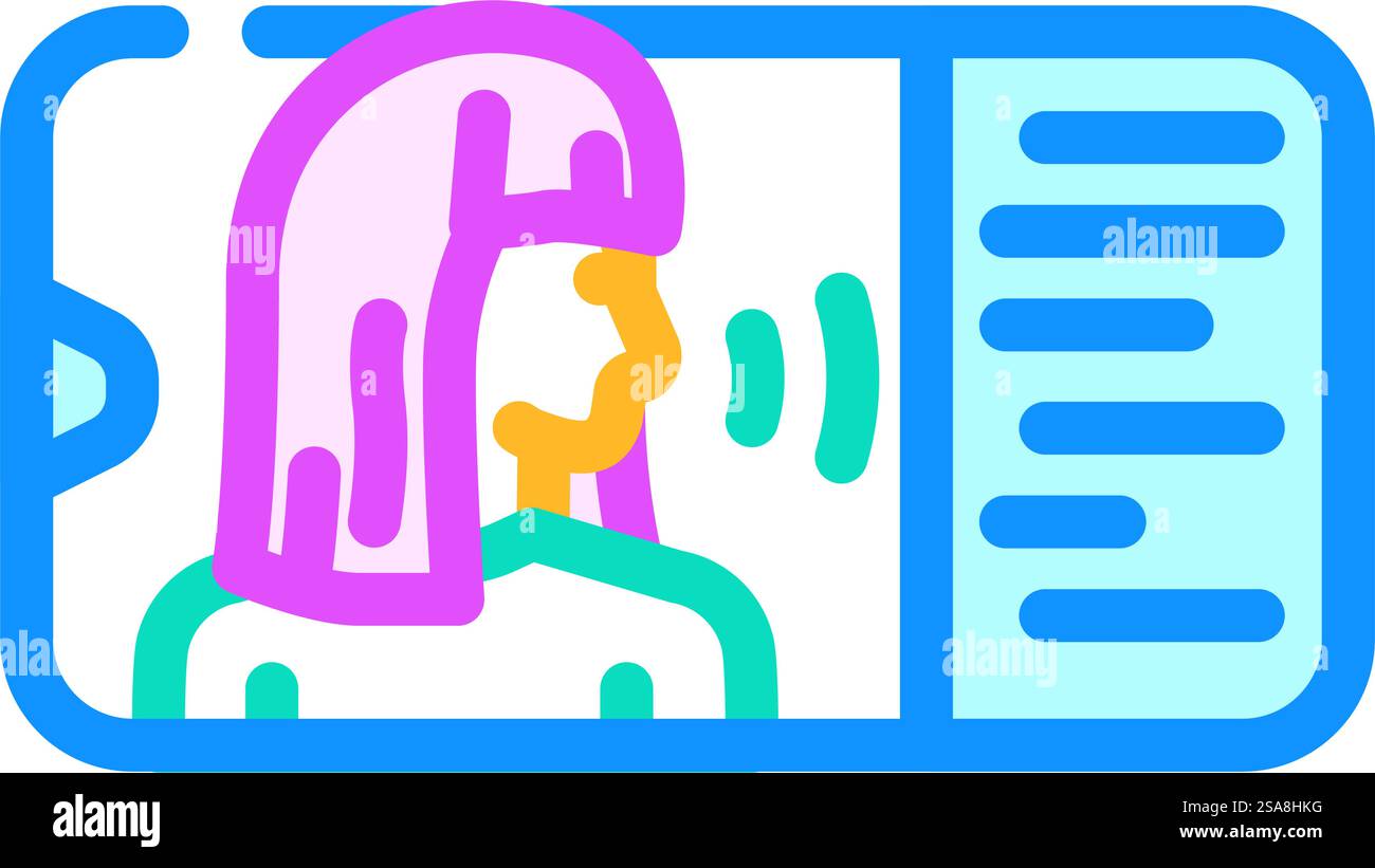 influencer collaboration social media color icon vector. influencer ...