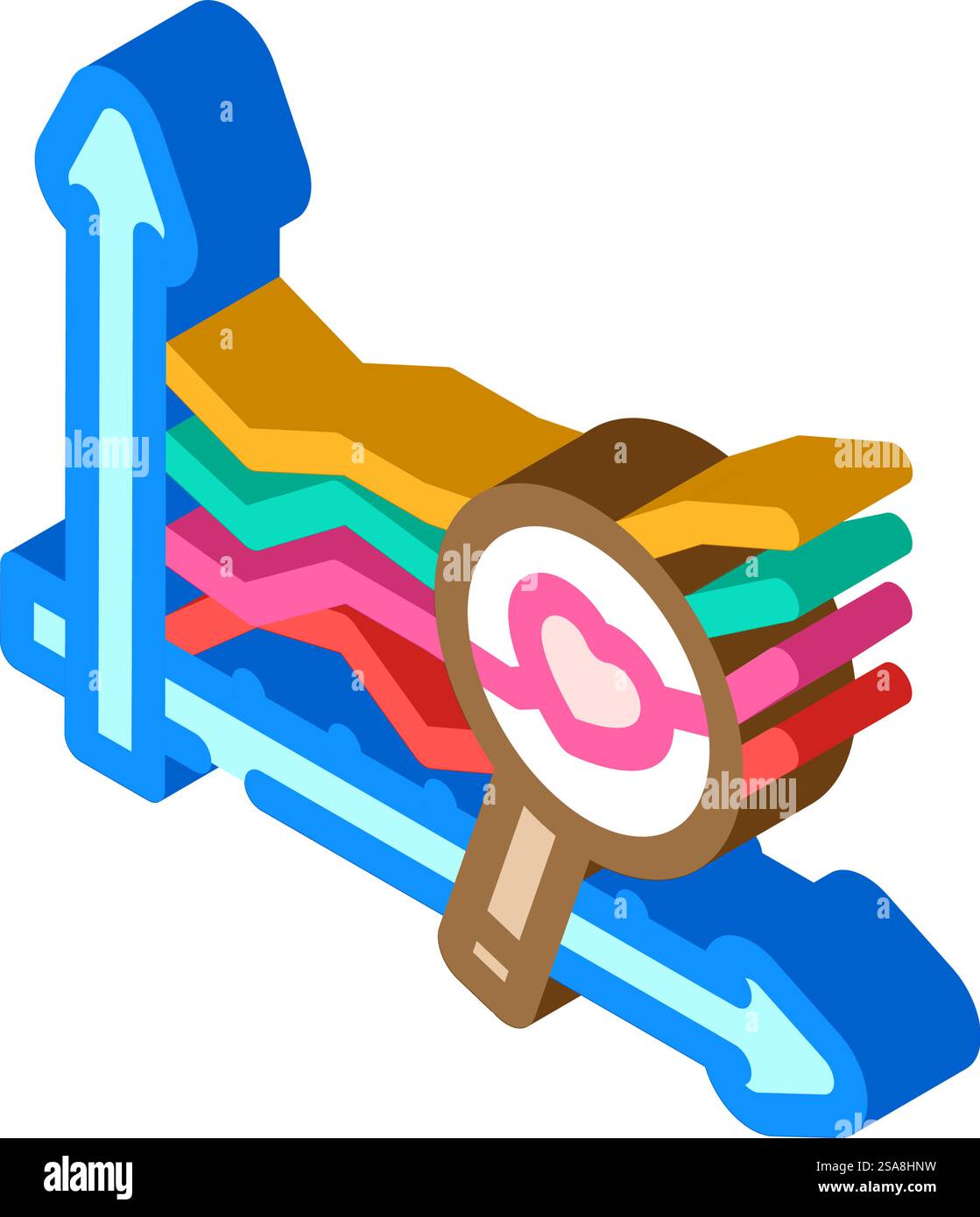 trend analysis social media isometric icon vector. trend analysis ...