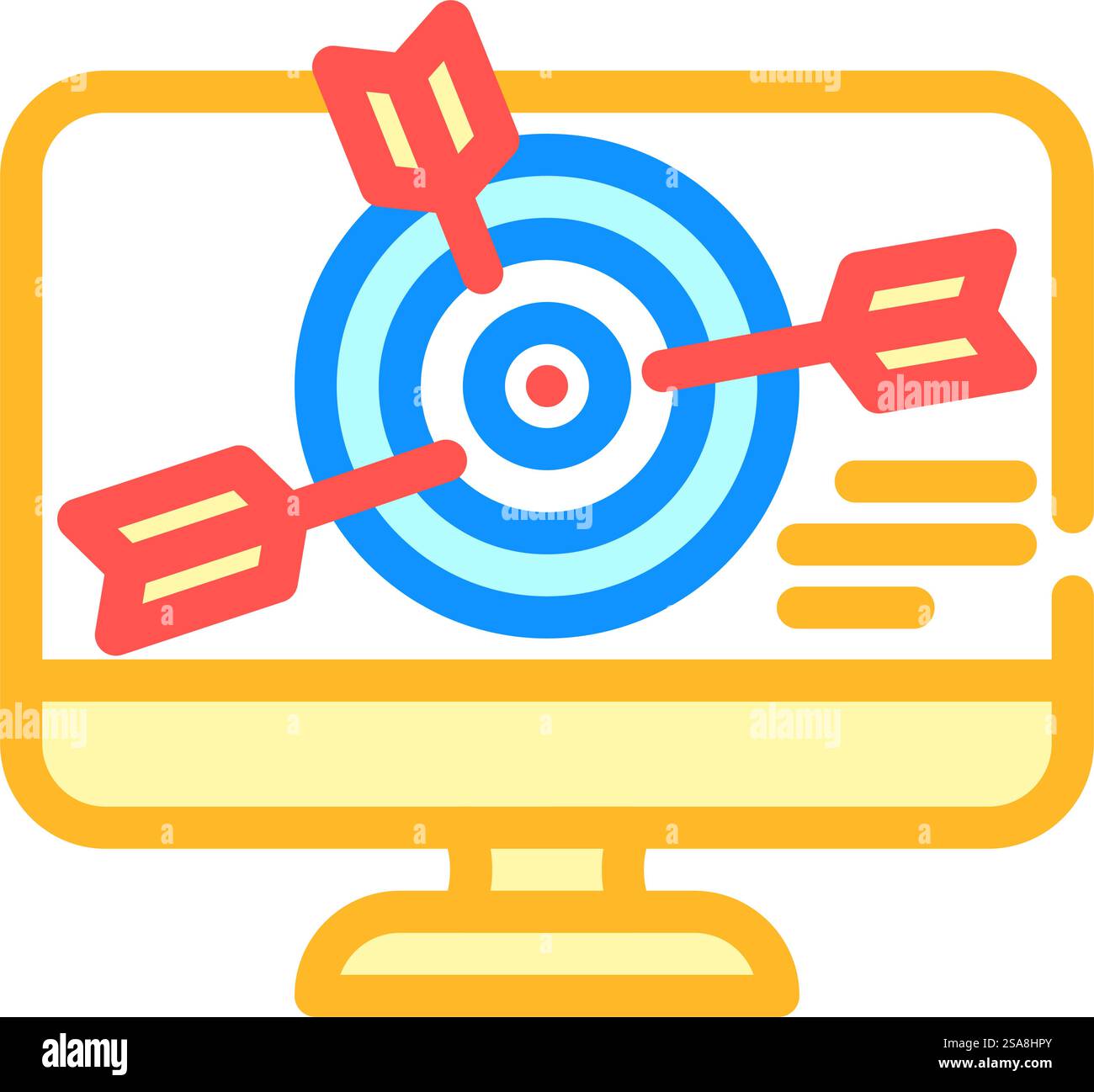 targeted ads social media color icon vector. targeted ads social media ...
