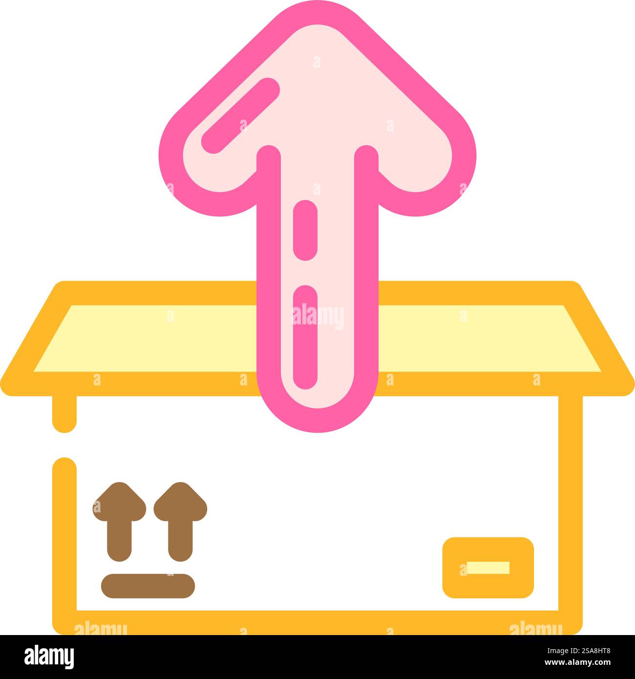 open box unpacking loading contents color icon vector. open box ...