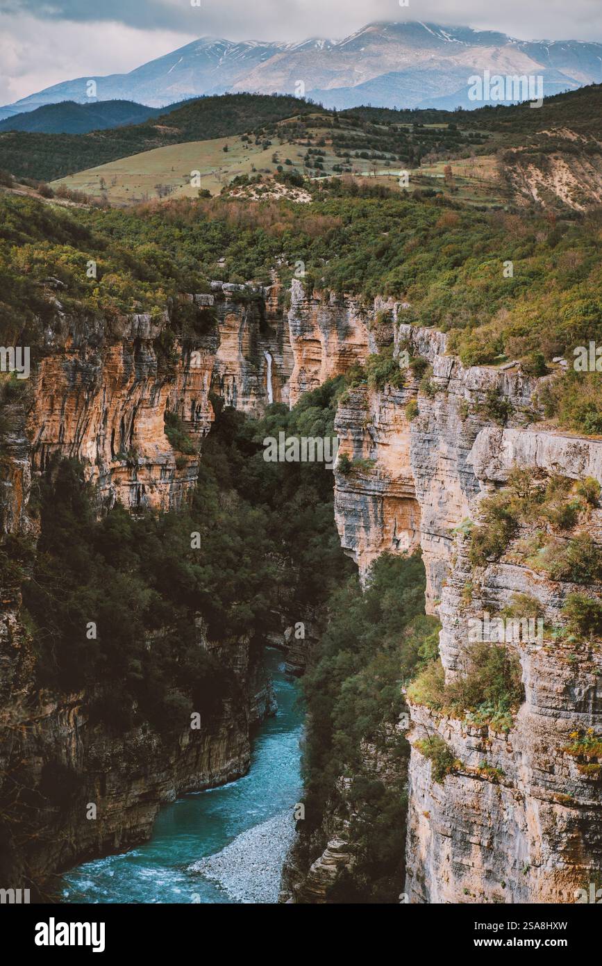 Osumi canyon in Albania landscape river and mountains wild nature ...