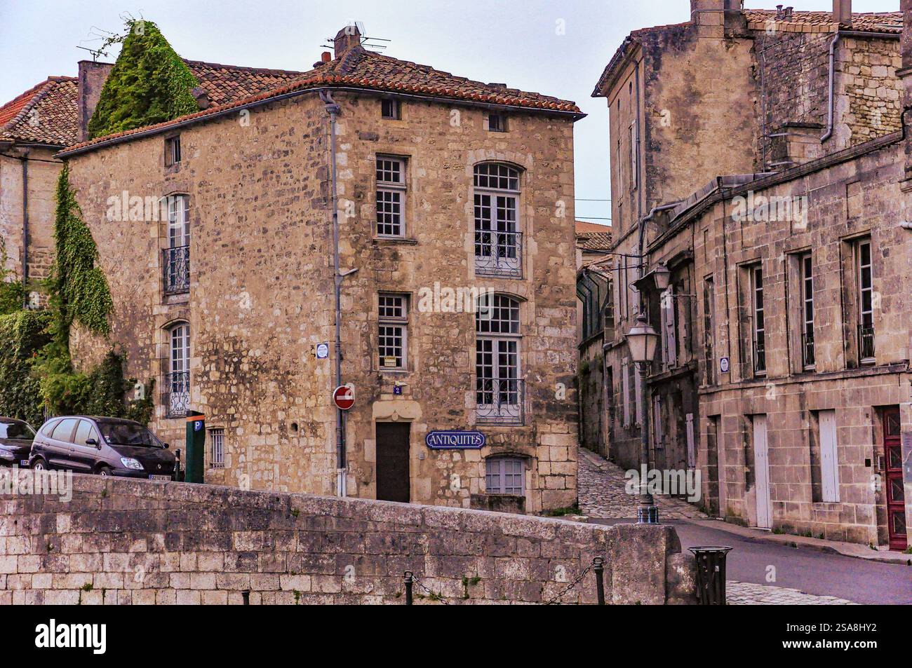 Exploring the Historic Streets Near Angoulême Cathedral, France Stock ...