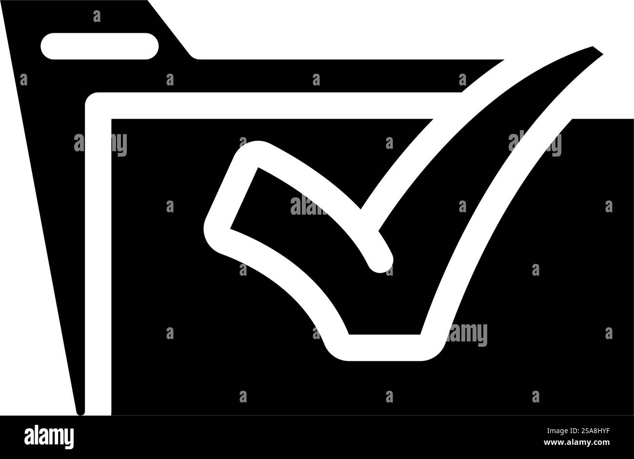 folder green check mark glyph icon vector. folder green check mark sign ...