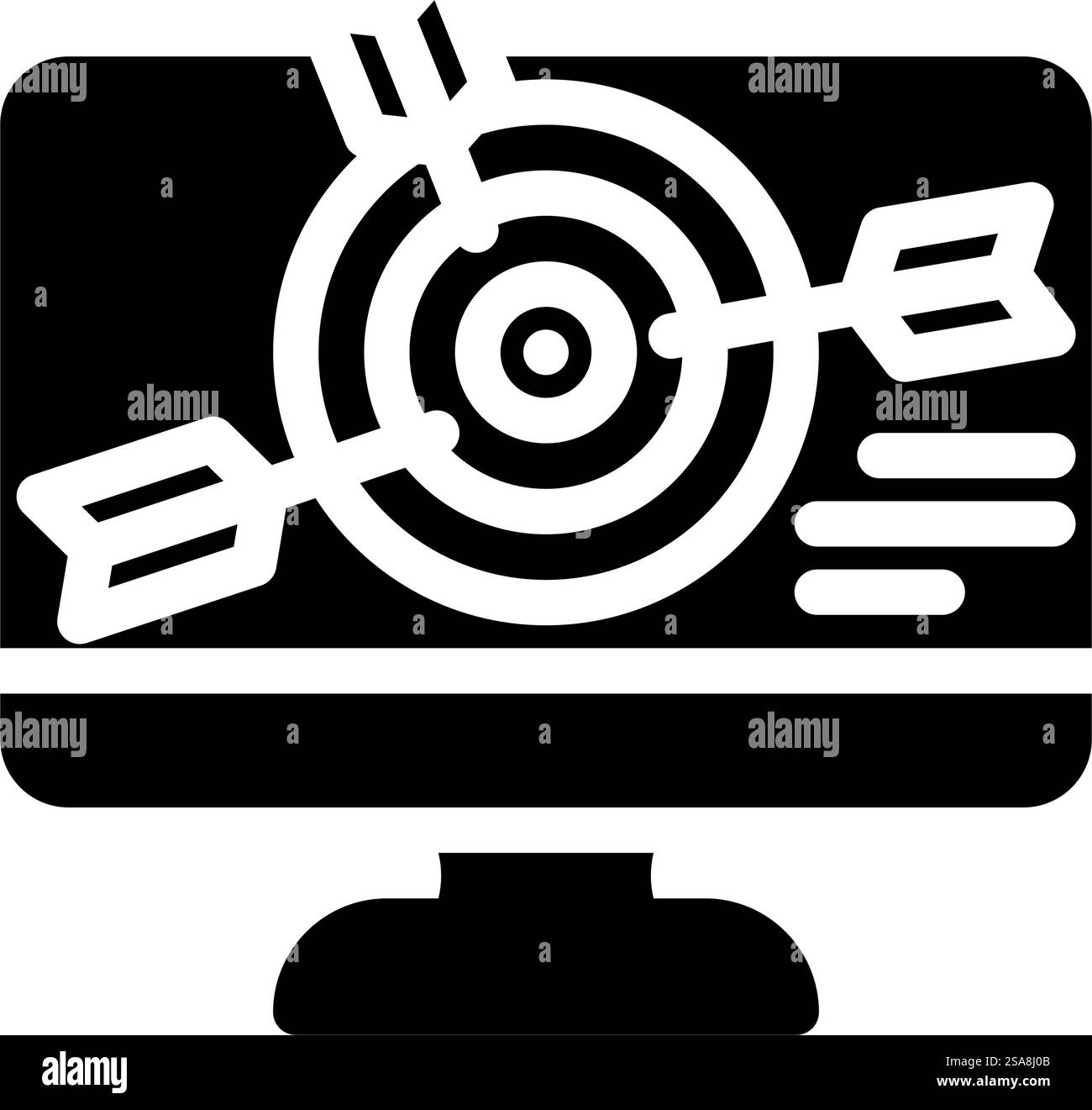 targeted ads social media glyph icon vector. targeted ads social media ...