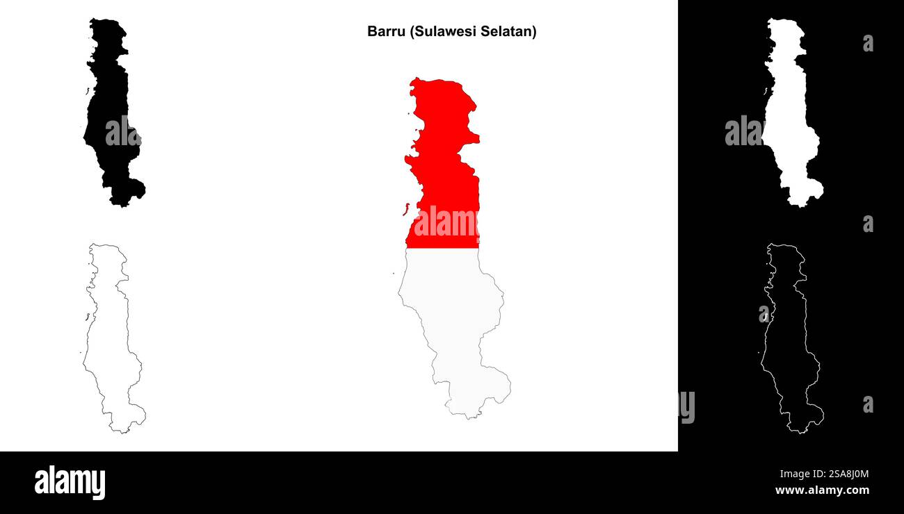 Barru vector map hi-res stock photography and images - Alamy