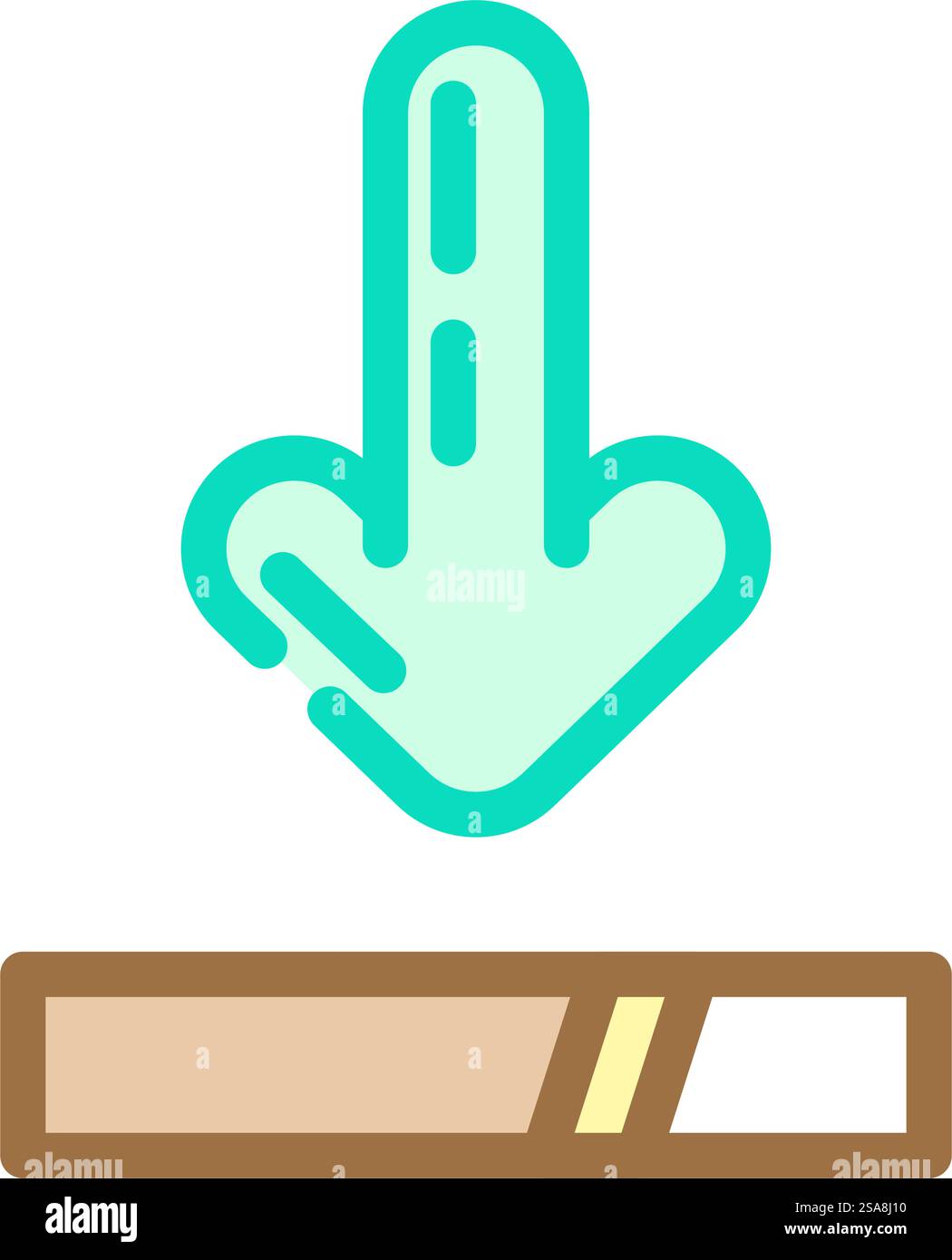 arrow pointing loading process color icon vector. arrow pointing loading process sign. isolated ...