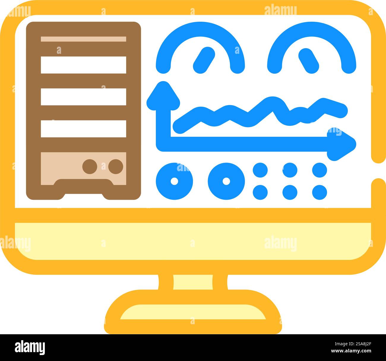 database dashboard color icon vector. database dashboard sign. isolated ...