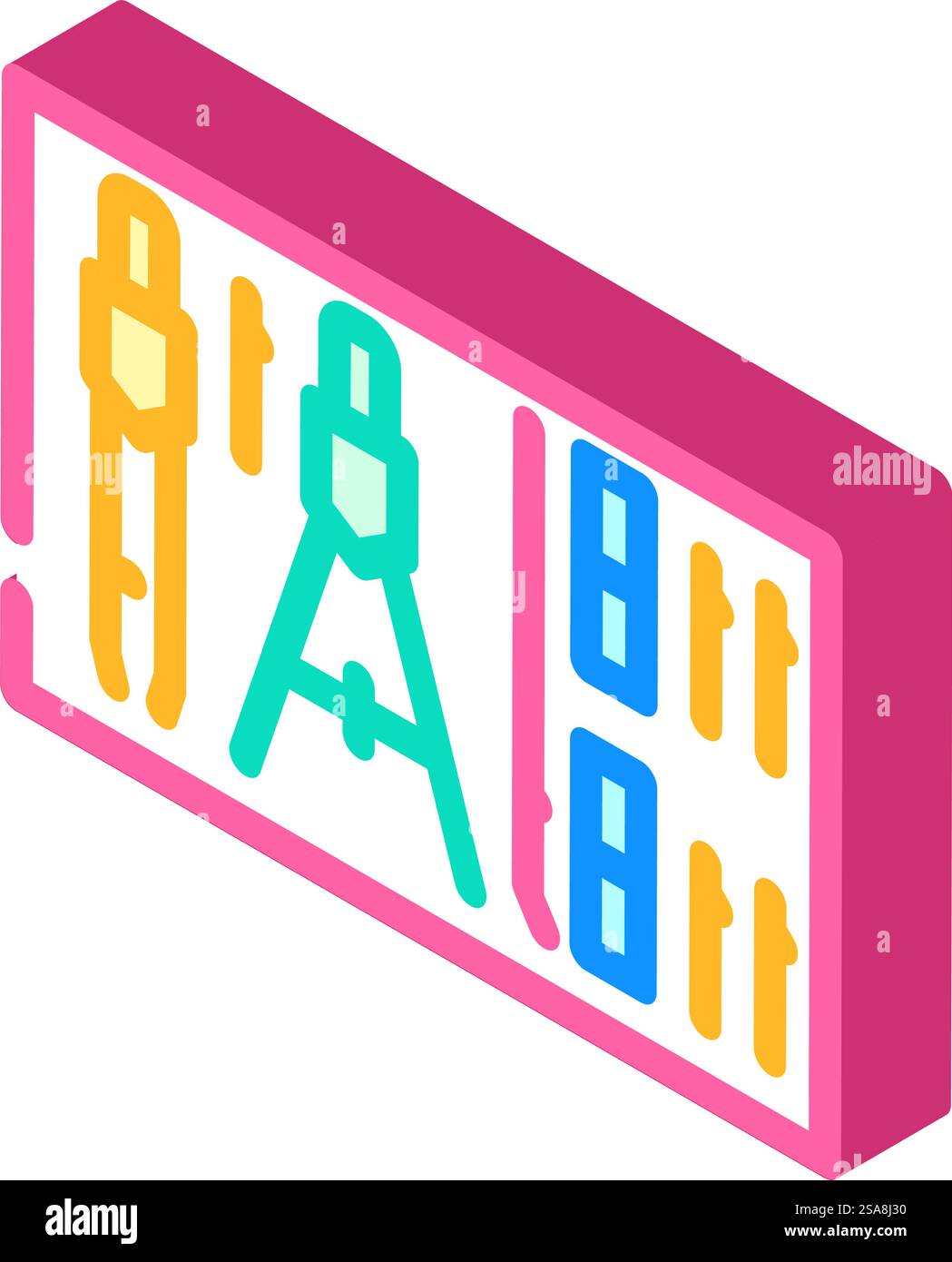 drafting tools architectural drafter isometric icon vector. drafting ...