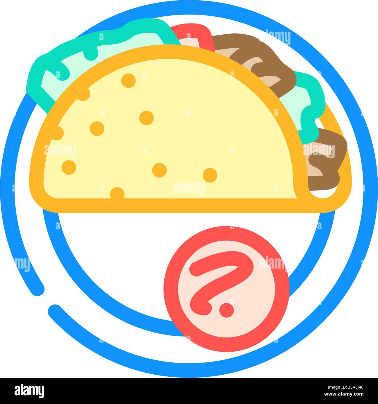 tacos mexican cuisine color icon vector. tacos mexican cuisine sign ...