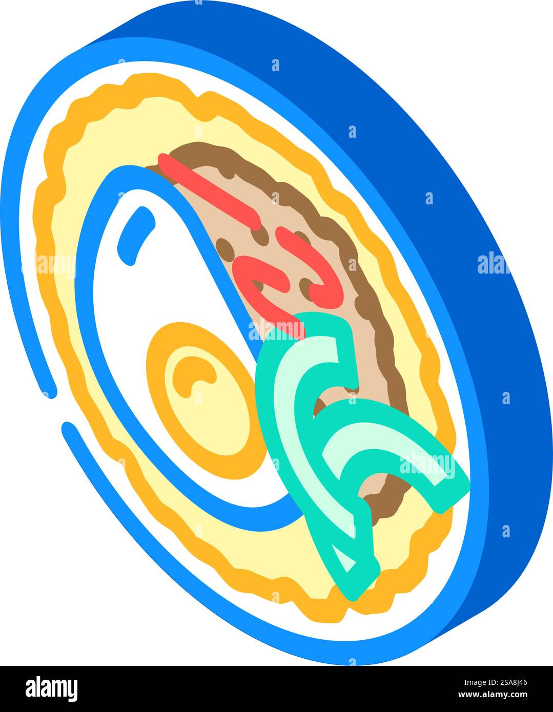 tostadas mexican cuisine isometric icon vector. tostadas mexican ...