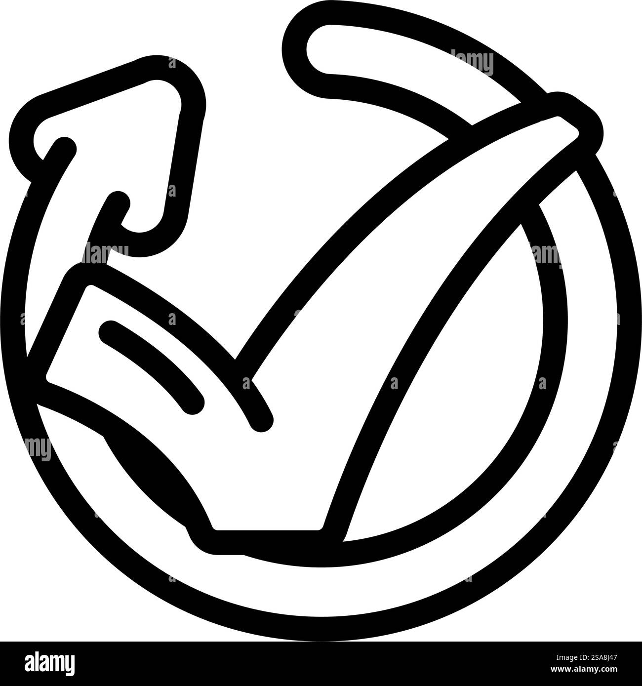 successful update mark line icon vector. successful update mark sign ...