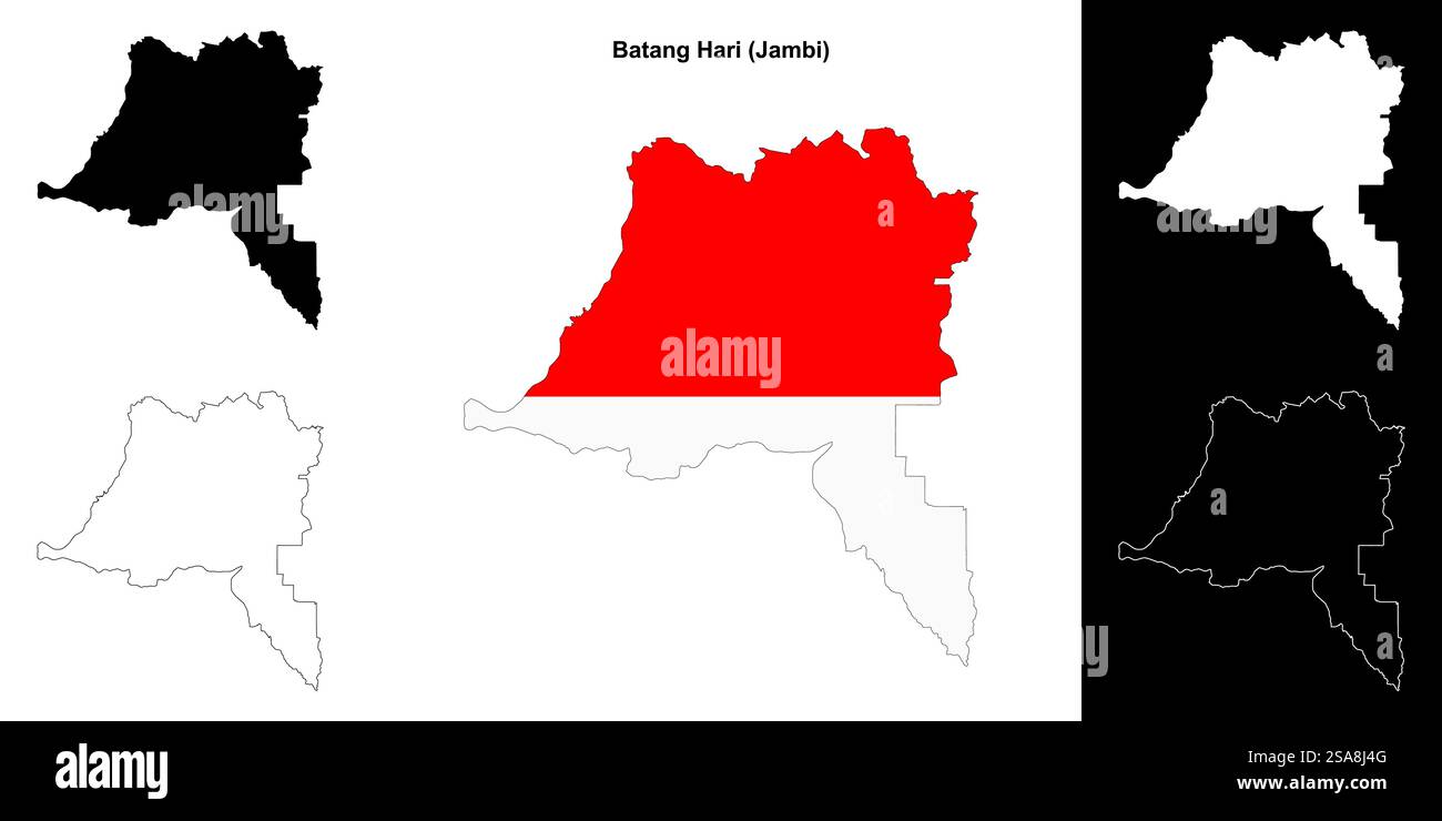 Batang Hari blank outline map set Stock Vector Image & Art - Alamy