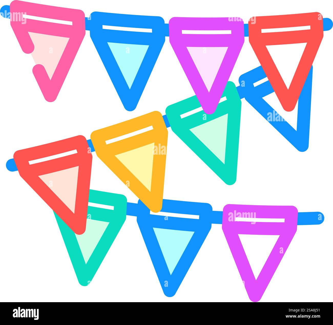 holiday flags color icon vector. holiday flags sign. isolated symbol ...