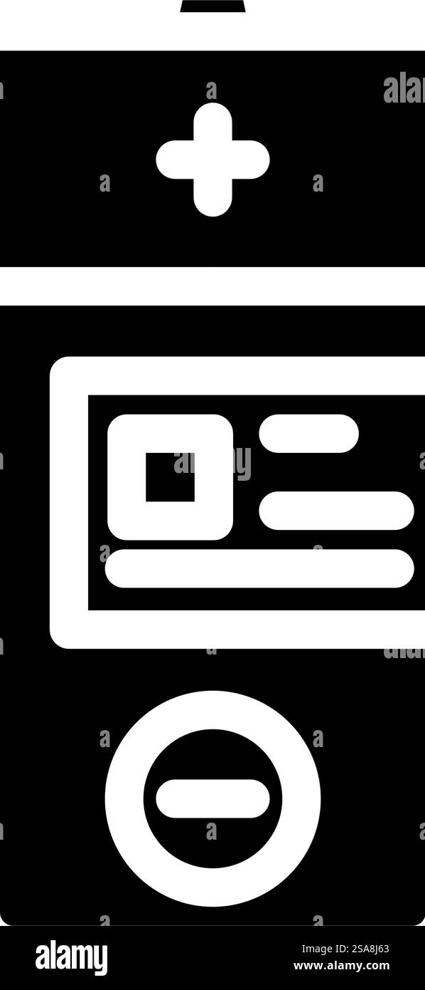 alkaline battery glyph icon vector. alkaline battery sign. isolated ...
