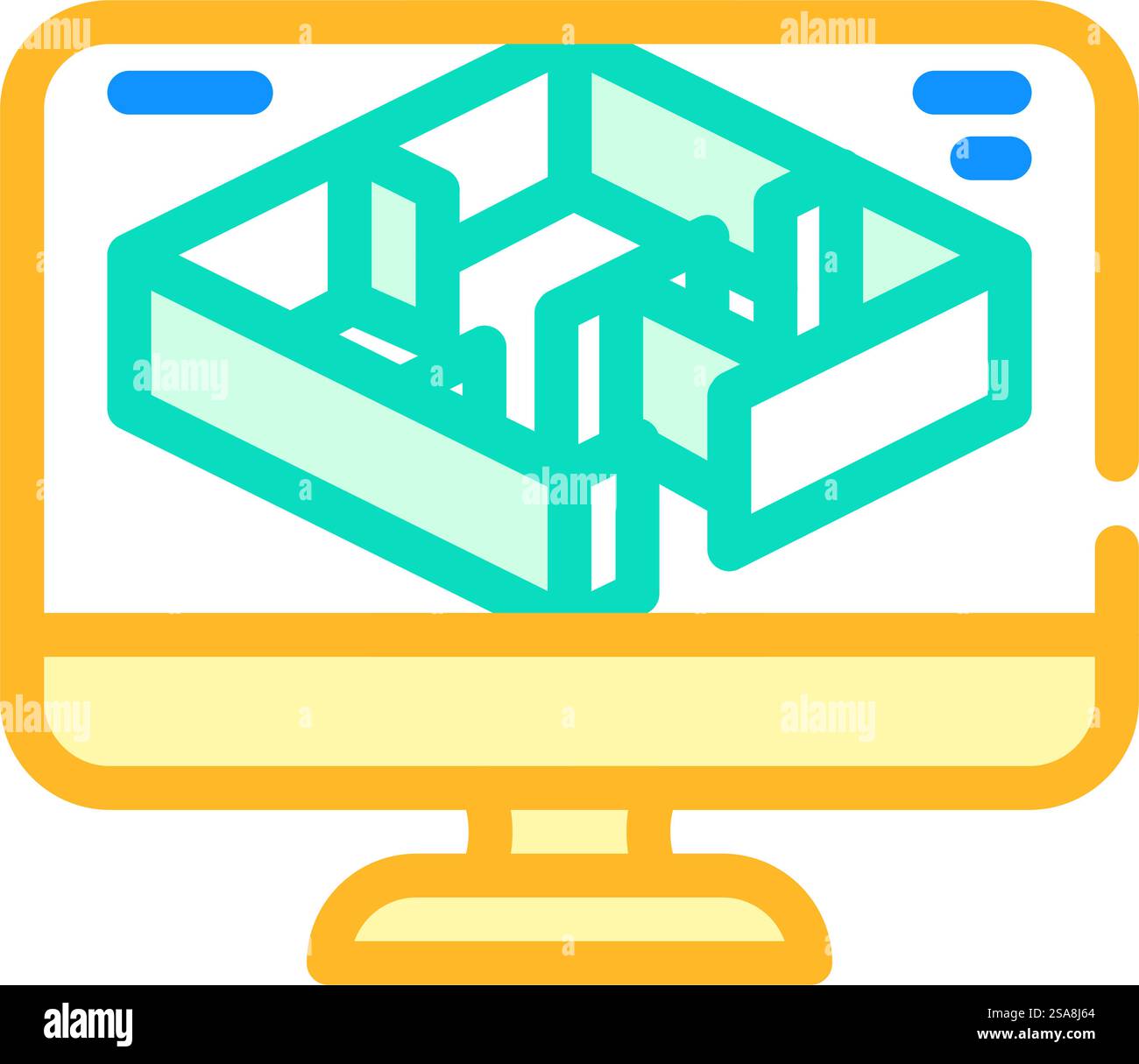 3d modeling architectural drafter color icon vector. 3d modeling ...