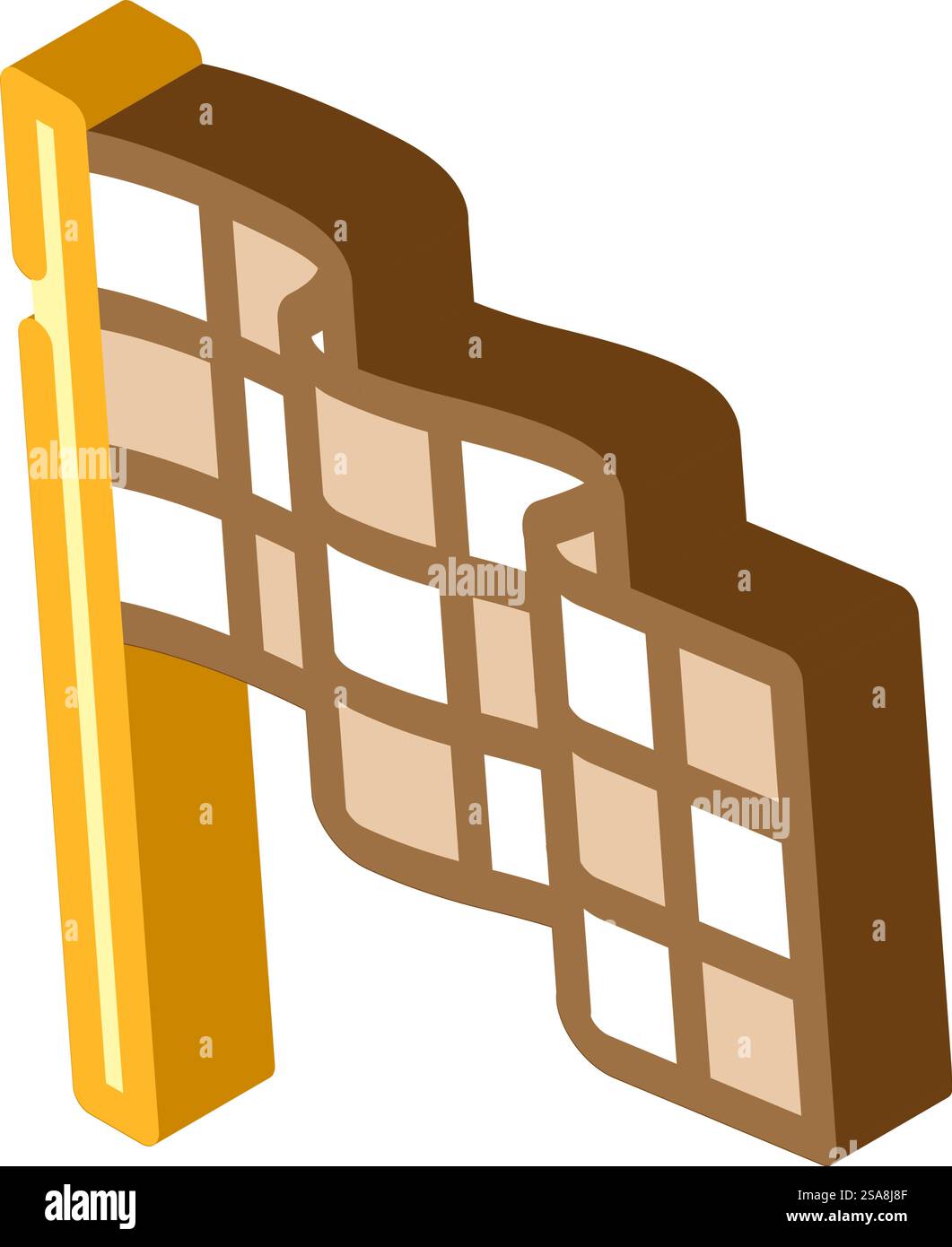 finish flag check mark isometric icon vector. finish flag check mark ...