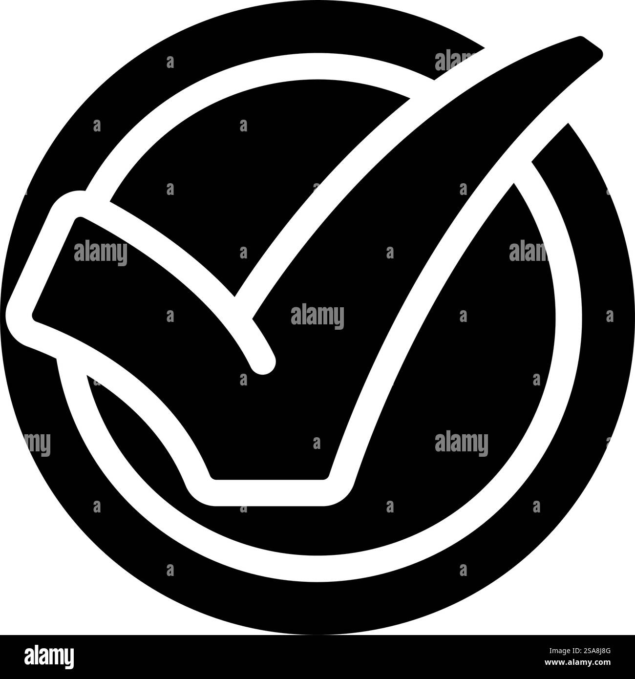 check mark circle glyph icon vector. check mark circle sign. isolated ...