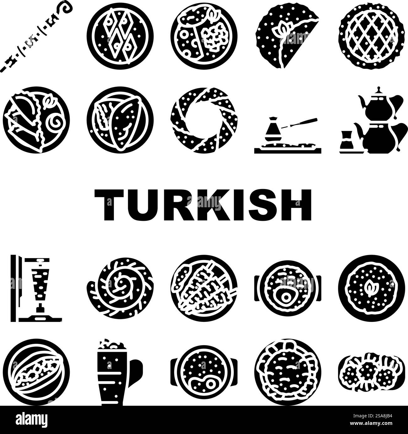 Plate traditional arab eastern Black and White Stock Photos & Images ...