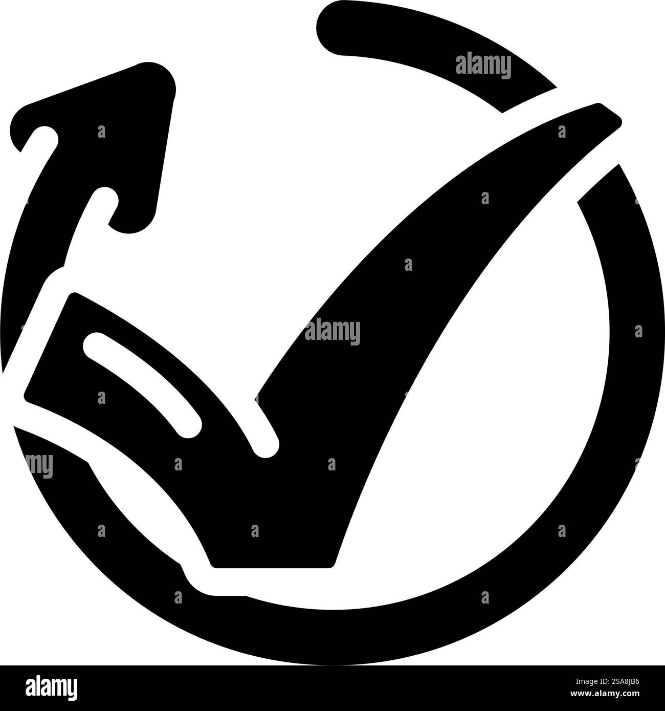 successful update mark glyph icon vector. successful update mark sign ...