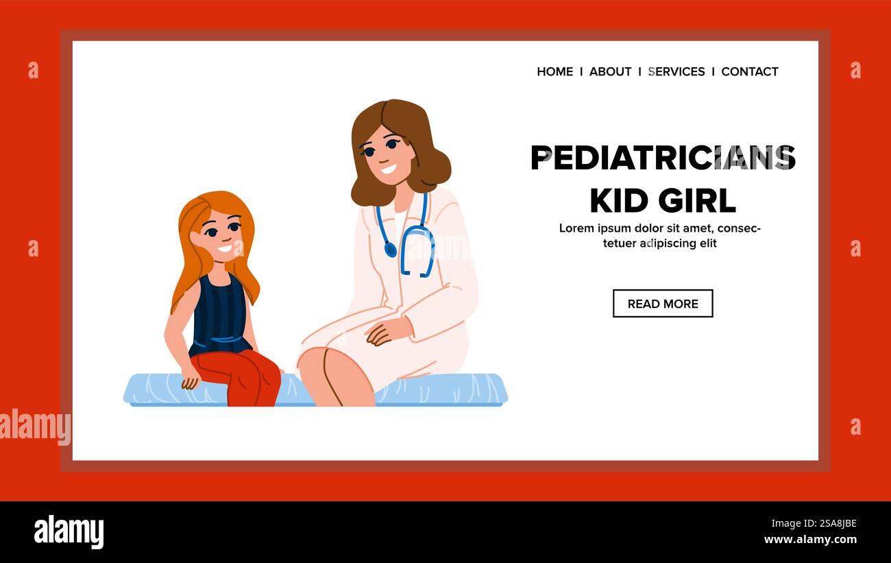 child pediatricians kid girl vector. pediatrician hospital, patient ...