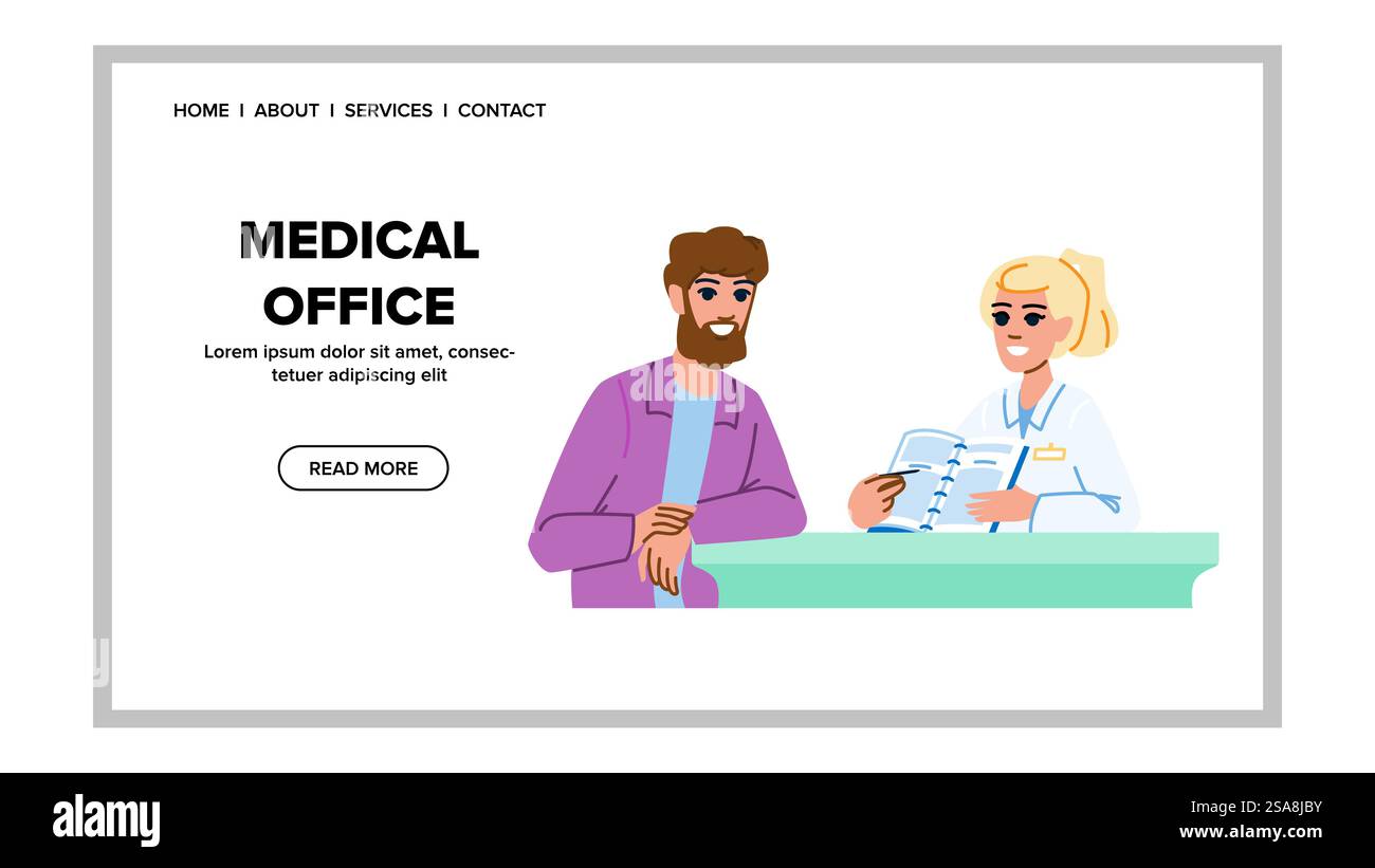 clean medical office vector. interior inside, doctor healthcare, health ...
