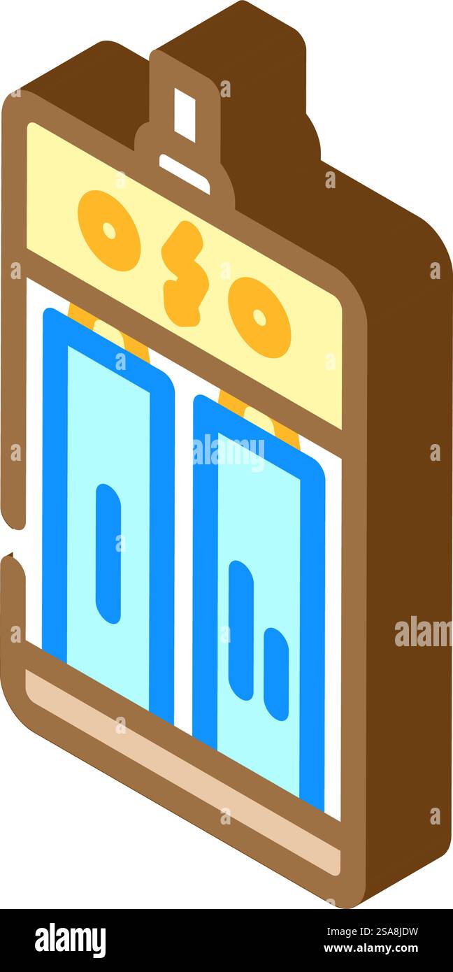 charging battery isometric icon vector. charging battery sign. isolated ...