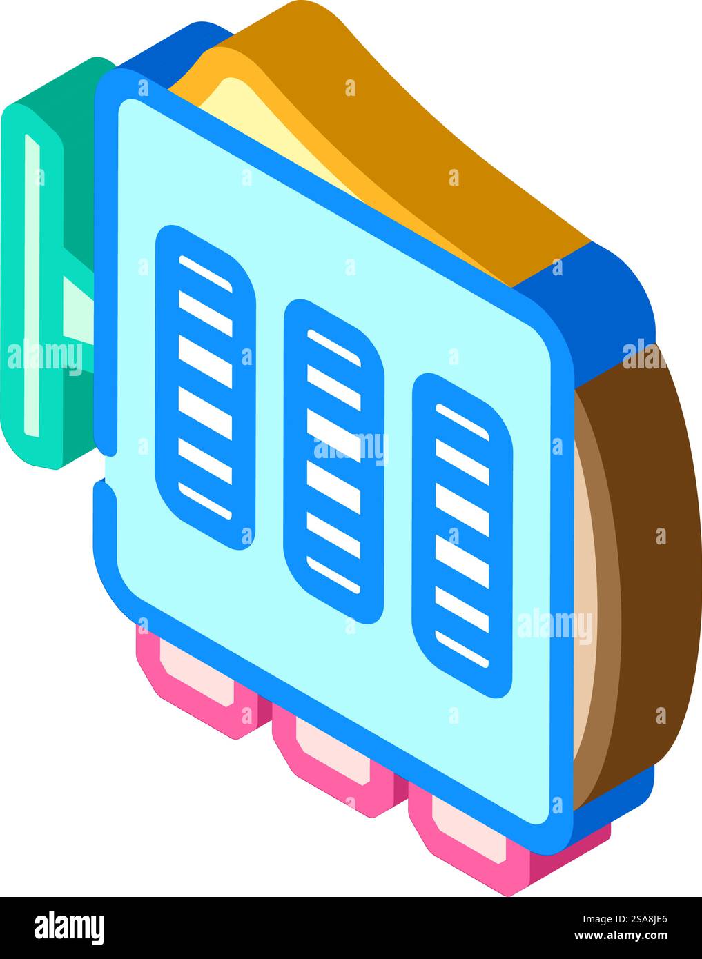 fidget cube toy isometric icon vector. fidget cube toy sign. isolated ...