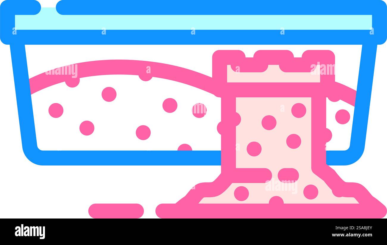 kinetic sand fidget toy color icon vector. kinetic sand fidget toy sign ...