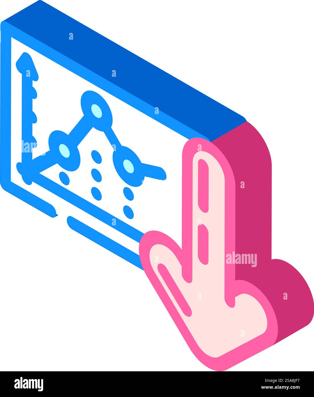 Diagram Loading Statistical Data Isometric Icon Vector Diagram Loading Statistical Data Sign