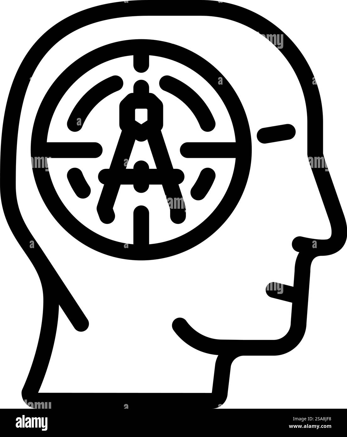 precision drafting architectural drafter line icon vector. precision ...