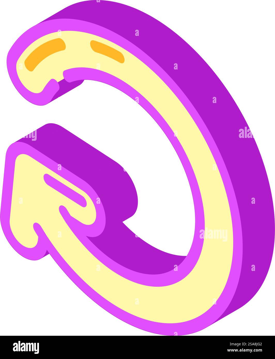 circular arrow cyclic operation isometric icon vector. circular arrow ...