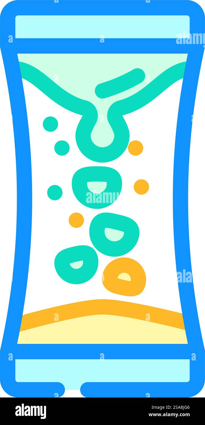 liquid timer fidget toy color icon vector. liquid timer fidget toy sign ...