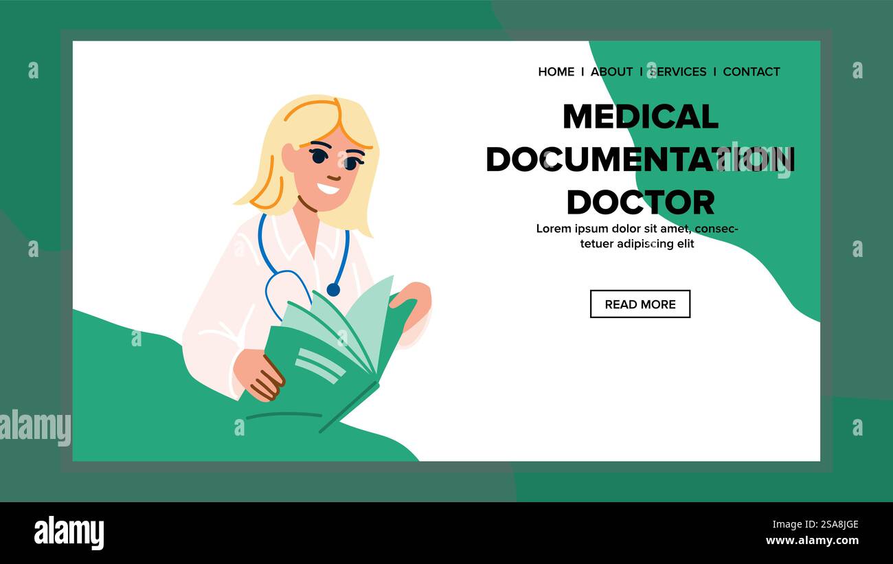hospital medical documentation doctor vector. clinic patient, treatment care, diagnosis ...