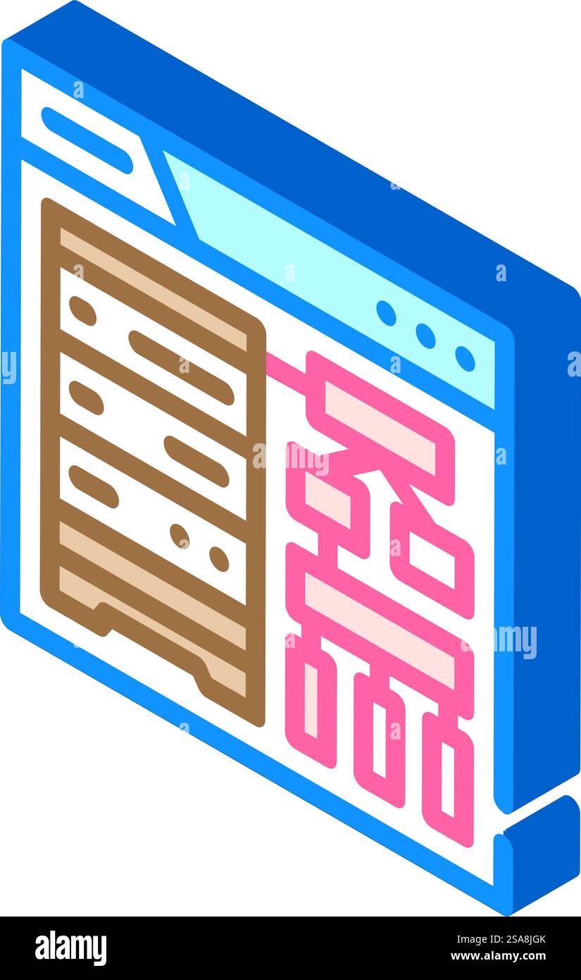 schema development database isometric icon vector. schema development ...