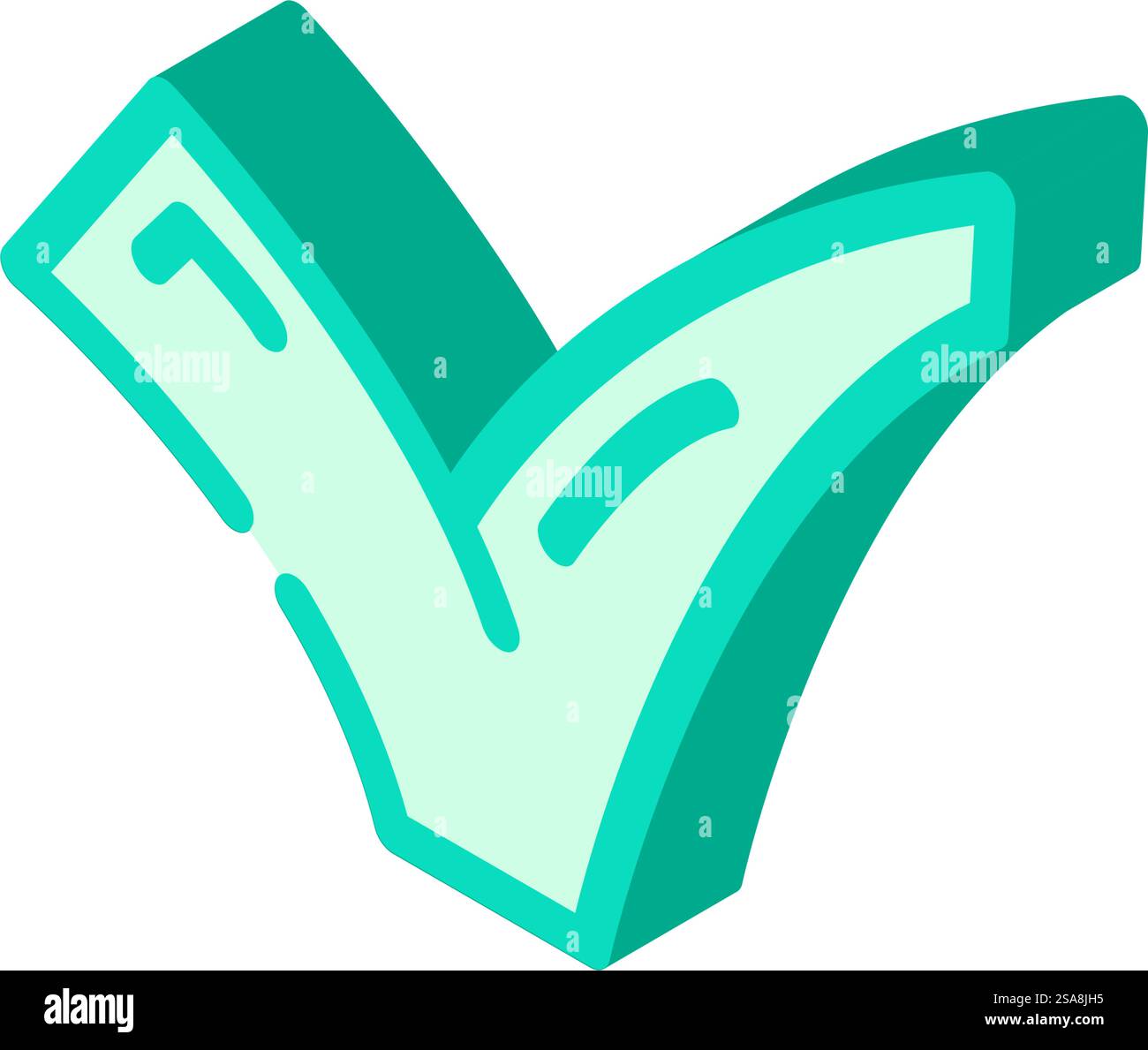 green check isometric icon vector. green check sign. isolated symbol ...