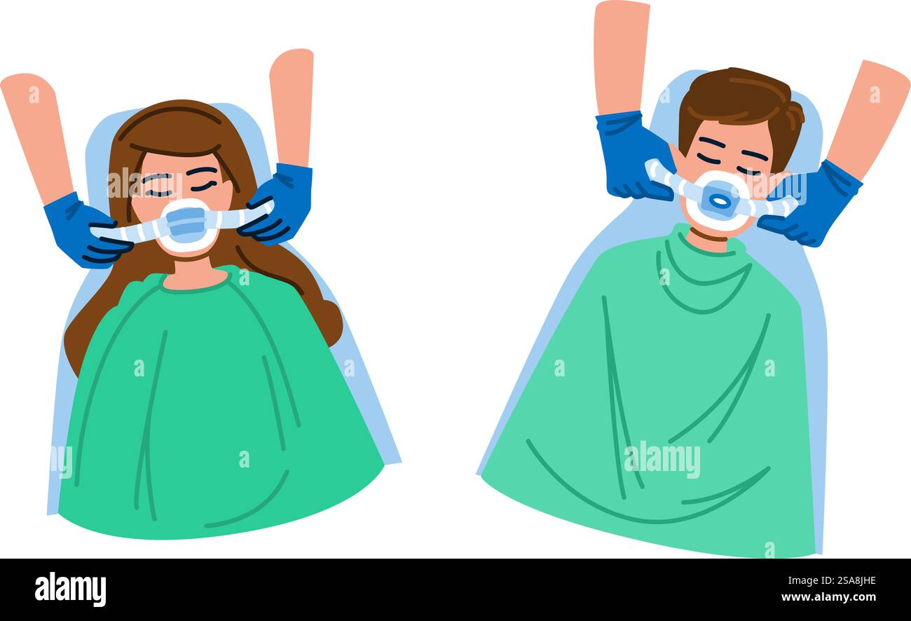 Anesthesia anesthesiologist sedation woman vector hospital medicine hi ...