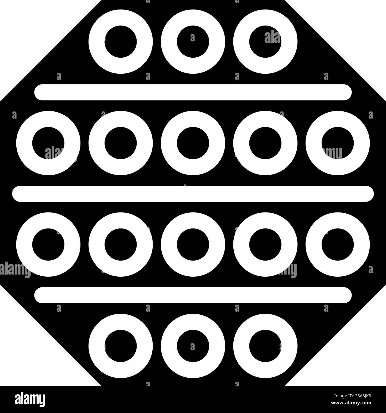 pop bubble fidget toy glyph icon vector. pop bubble fidget toy sign ...